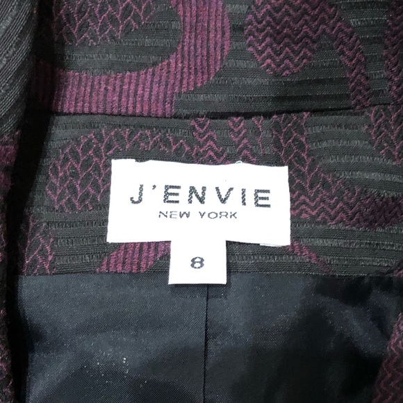 J’Envie | Jackets & Coats | Jenvie New York Blazer Black Wpurple ...